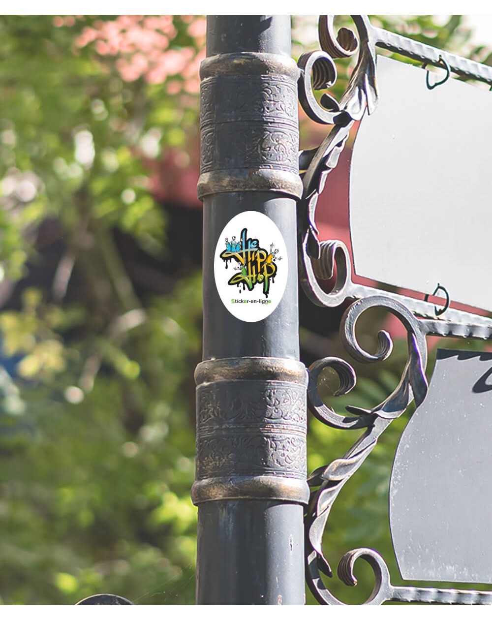 Sticker Vinyle fond blanc format rond - ovale | Sticker en Ligne