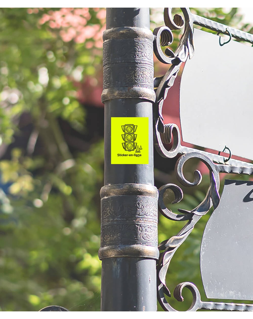 Impression autocollant vinyle fluo carré rectangle | Sticker en Ligne